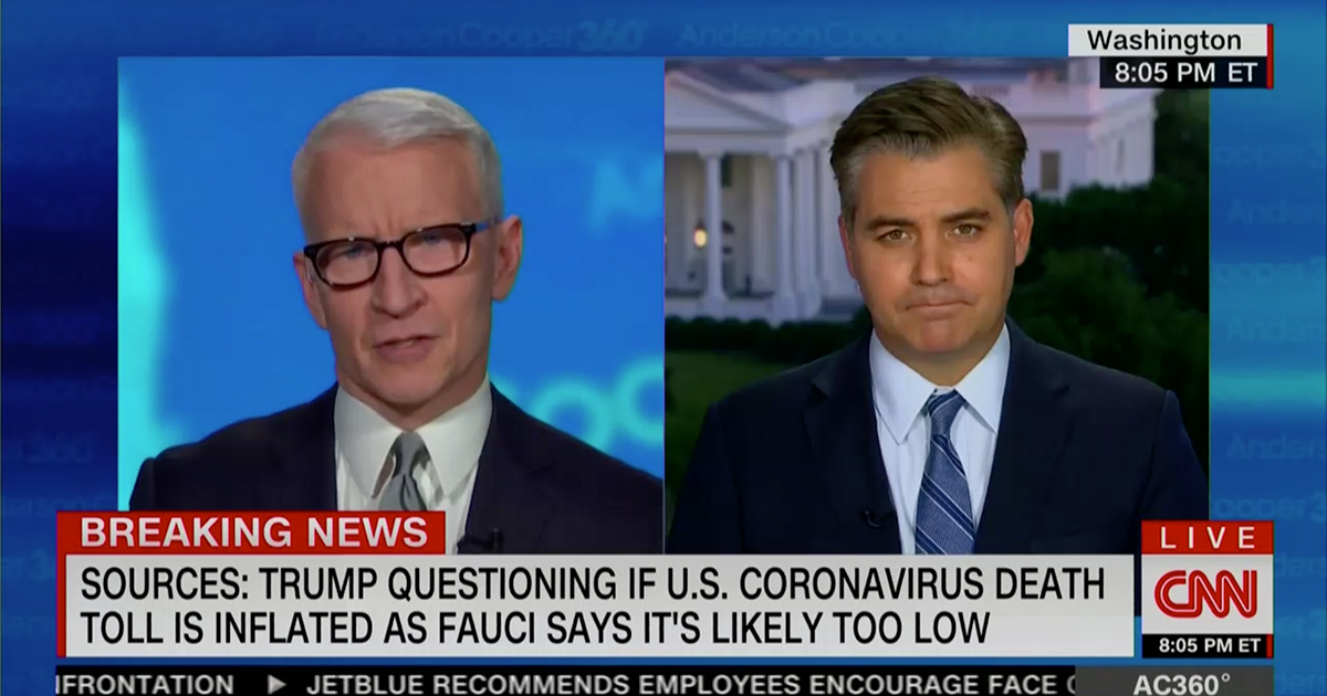 Anderson Cooper Stunned by Report on WH Death Toll Reaction