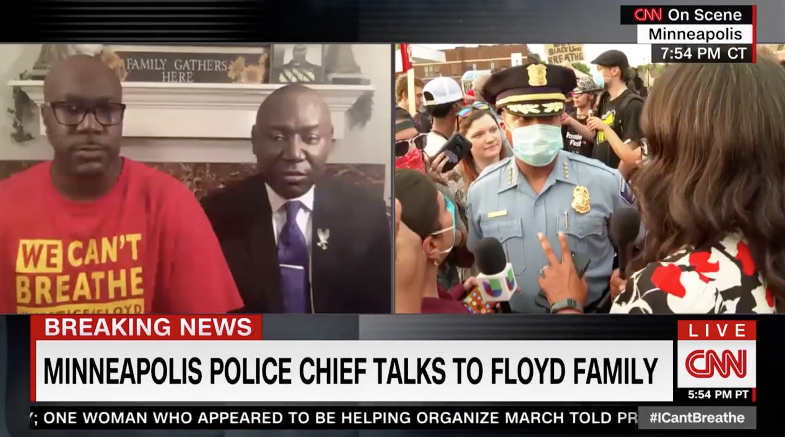 CNN Relays George Floyd Family's Question to Police Chief