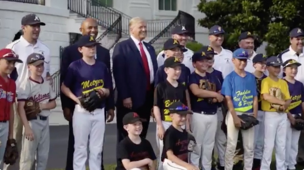 Trump Plays Catch With Kids at White House Without Mask Wearing