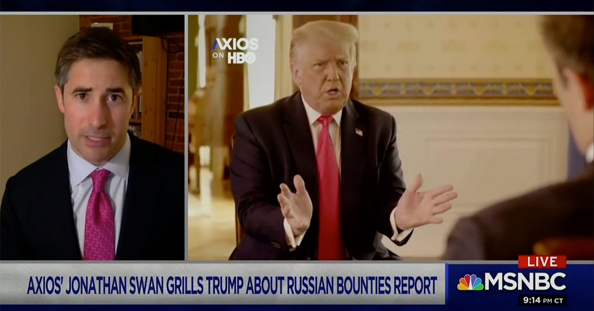 Jonathan Swan Takes Trump Interview, Russian Bounties