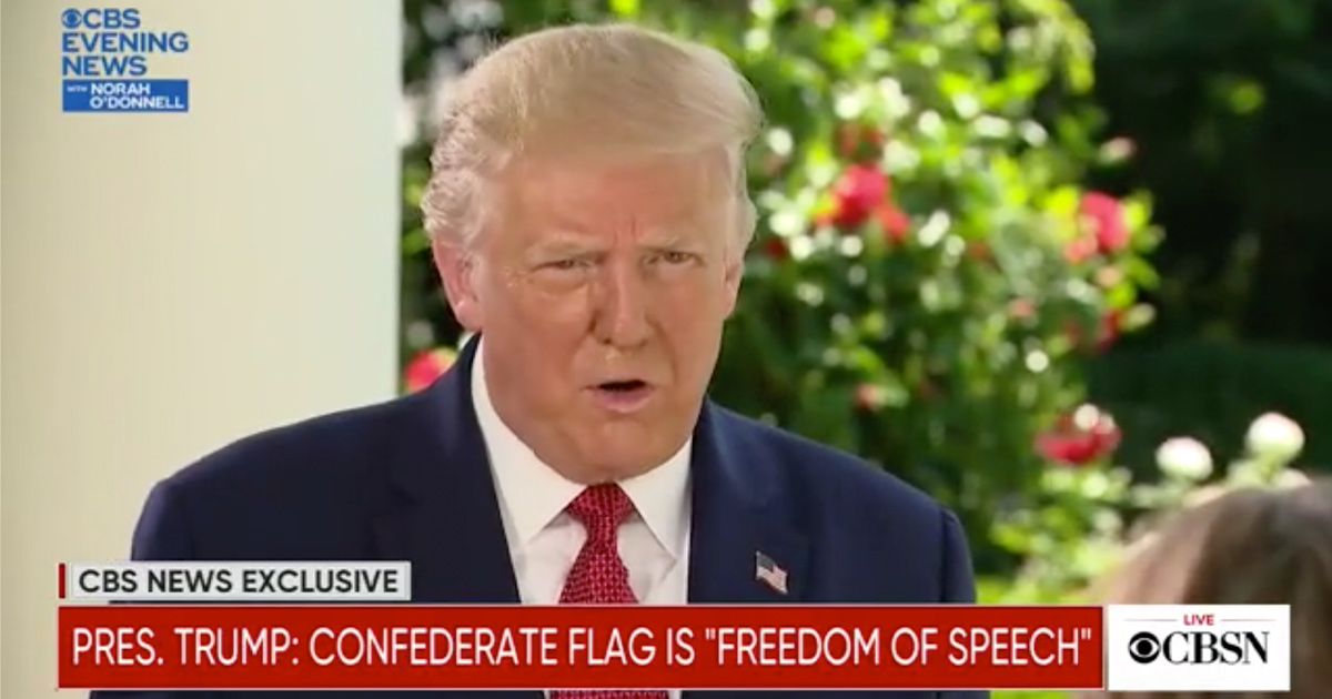 Trump: Confederate Flags a Freedom of Speech Issue