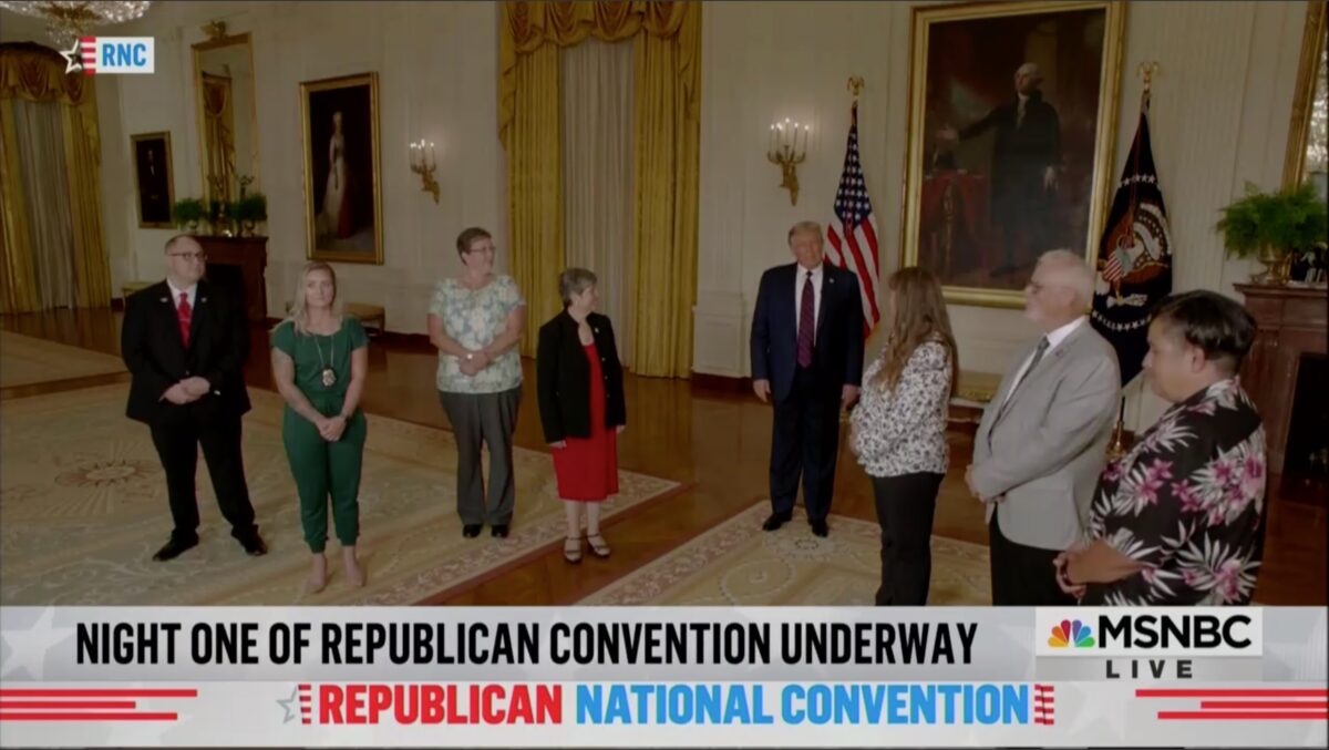 Frontline Personnel Speak With Trump in RNC Video