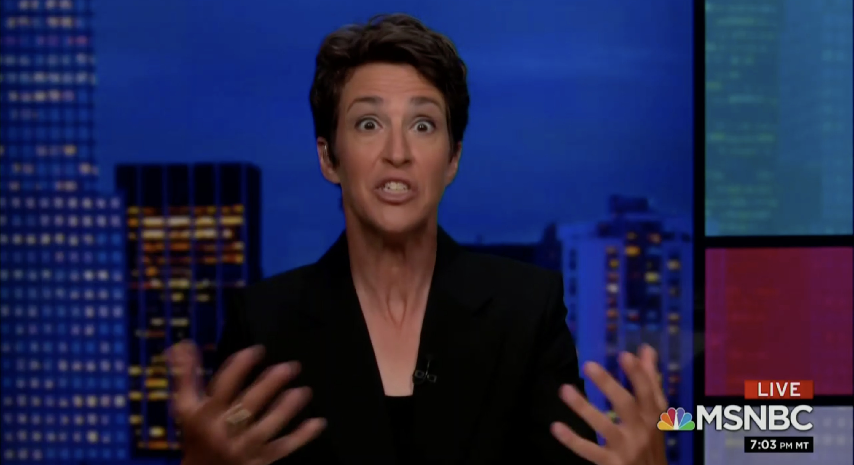 Rachel Maddow Rips Trump for ‘Spitballing’ Beirut Explosion