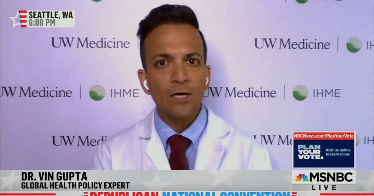 Dr. Vin Gupta Blasts RNC for Covid 'Propaganda' Video