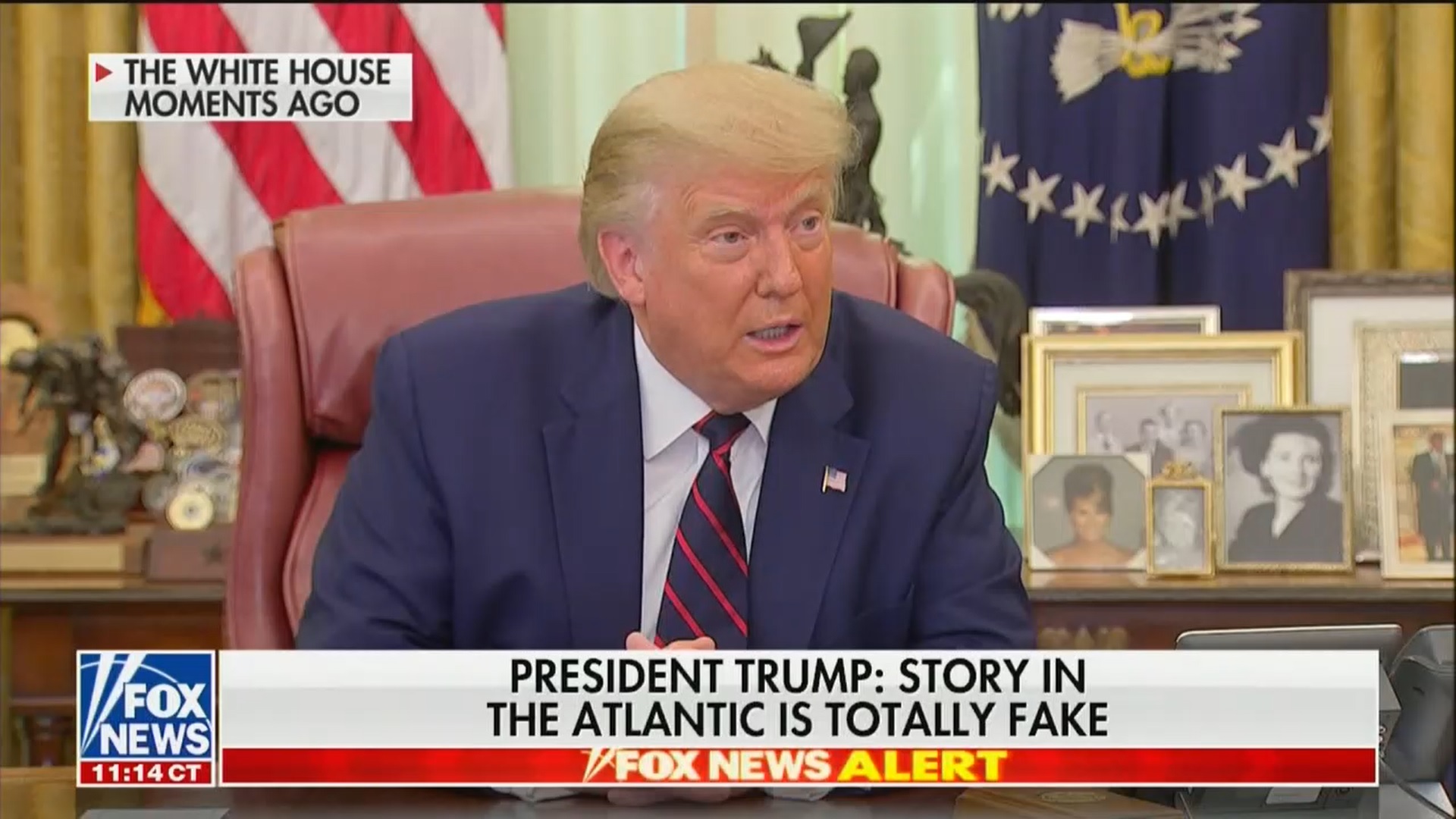 Trump Rips 'Fake Story' From Atlantic About Troops