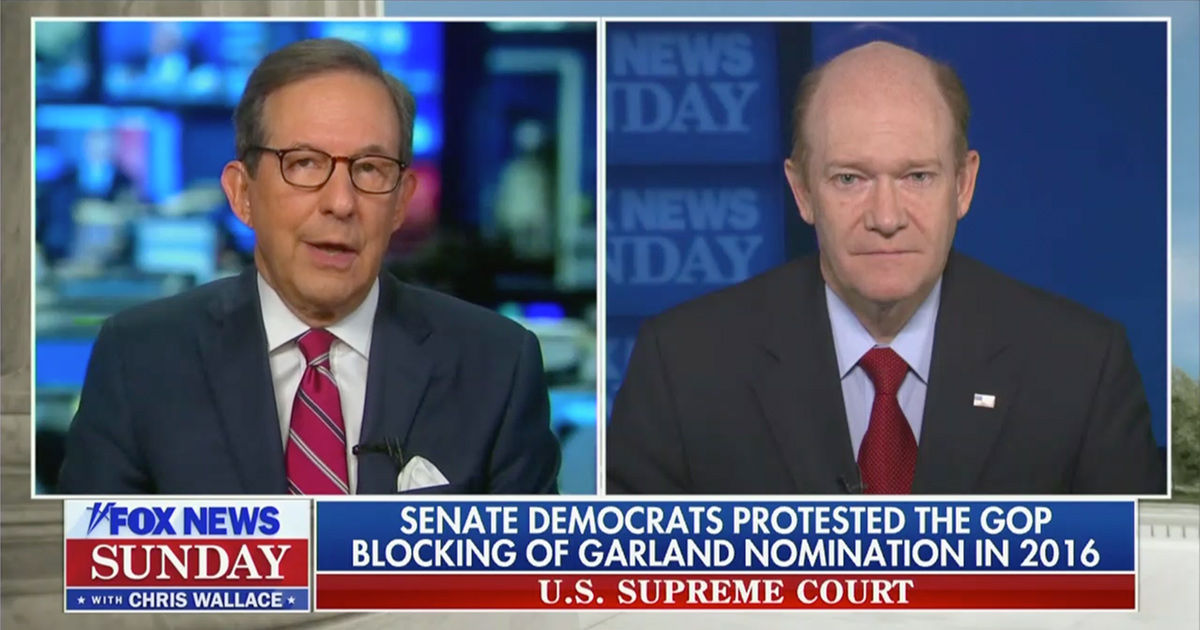Chris Wallace Presses Chris Coons on 2016 SCOTUS Fight