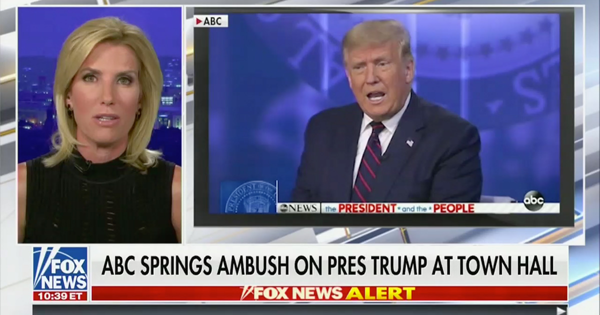 Laura Ingraham Calls Trump ABC Town Hall 'An Ambush'