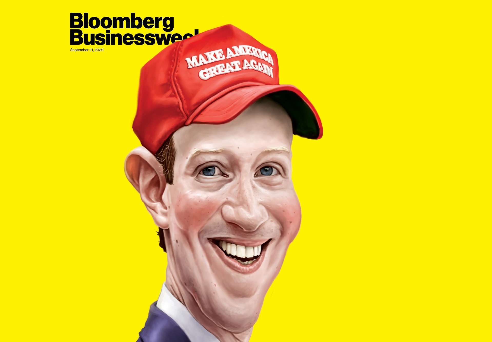Bloomberg Businessweek Puts Mark Zuckerberg in MAGA Hat