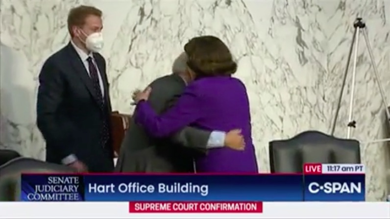 Liberals Rage at Dianne Feinstein for Hugging Lindsey Graham