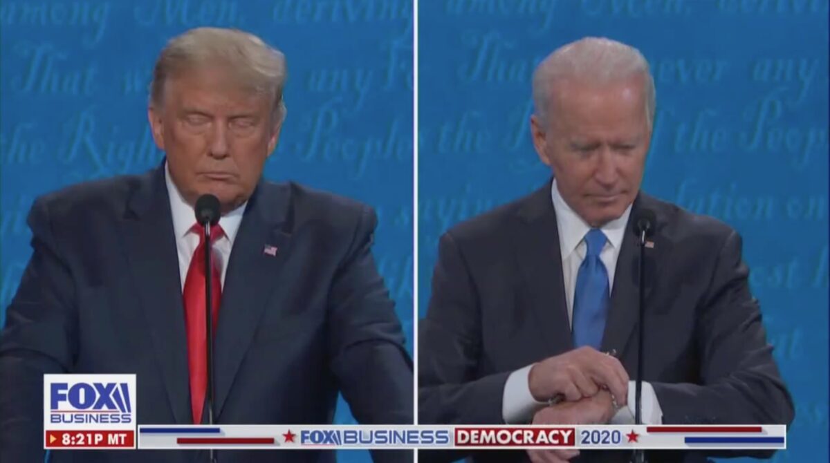 VIDEO: Joe Biden Stares at His Watch During Debate