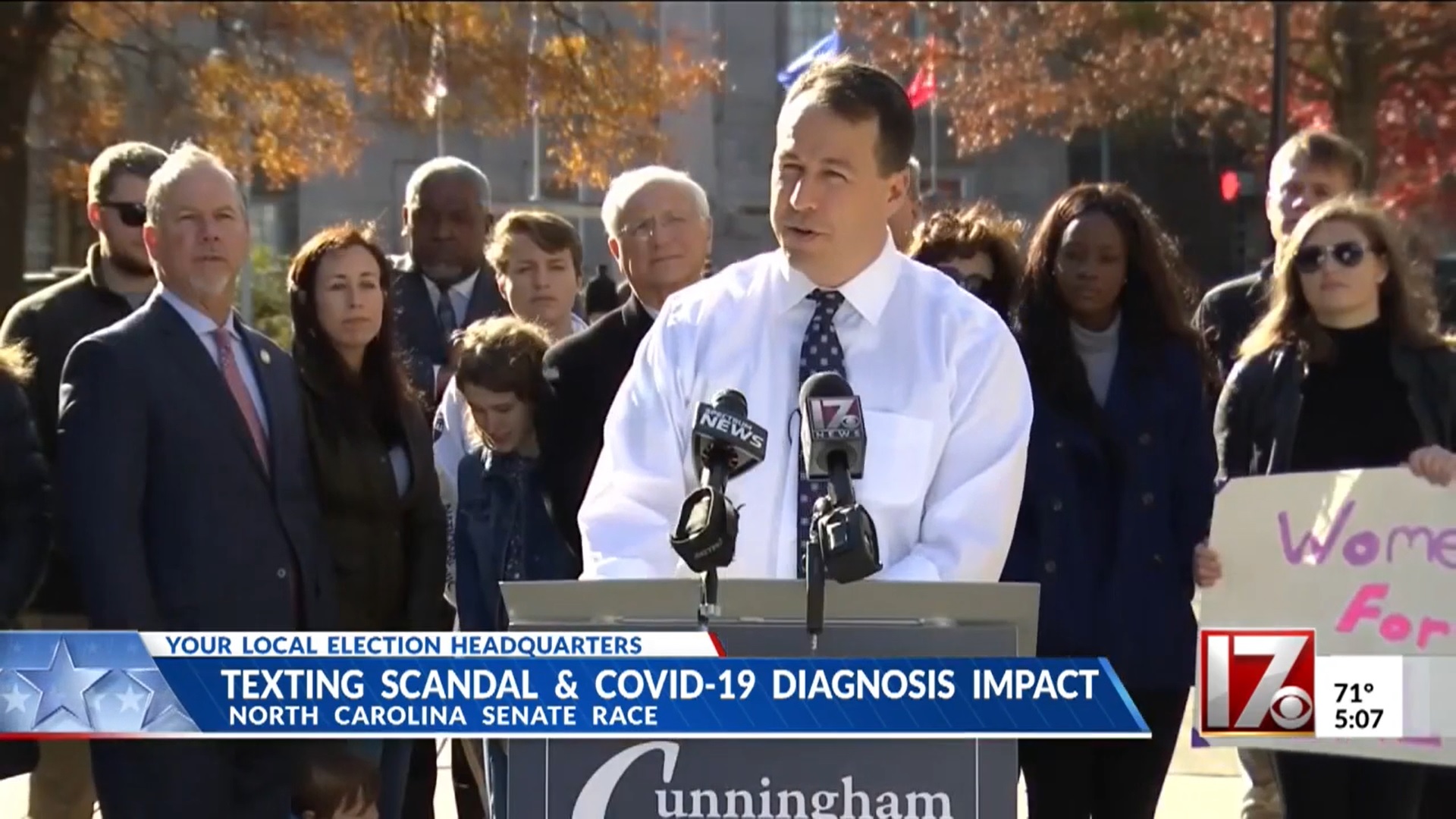 Cal Cunningham Bails on Town Hall Amid Sexting Scandal