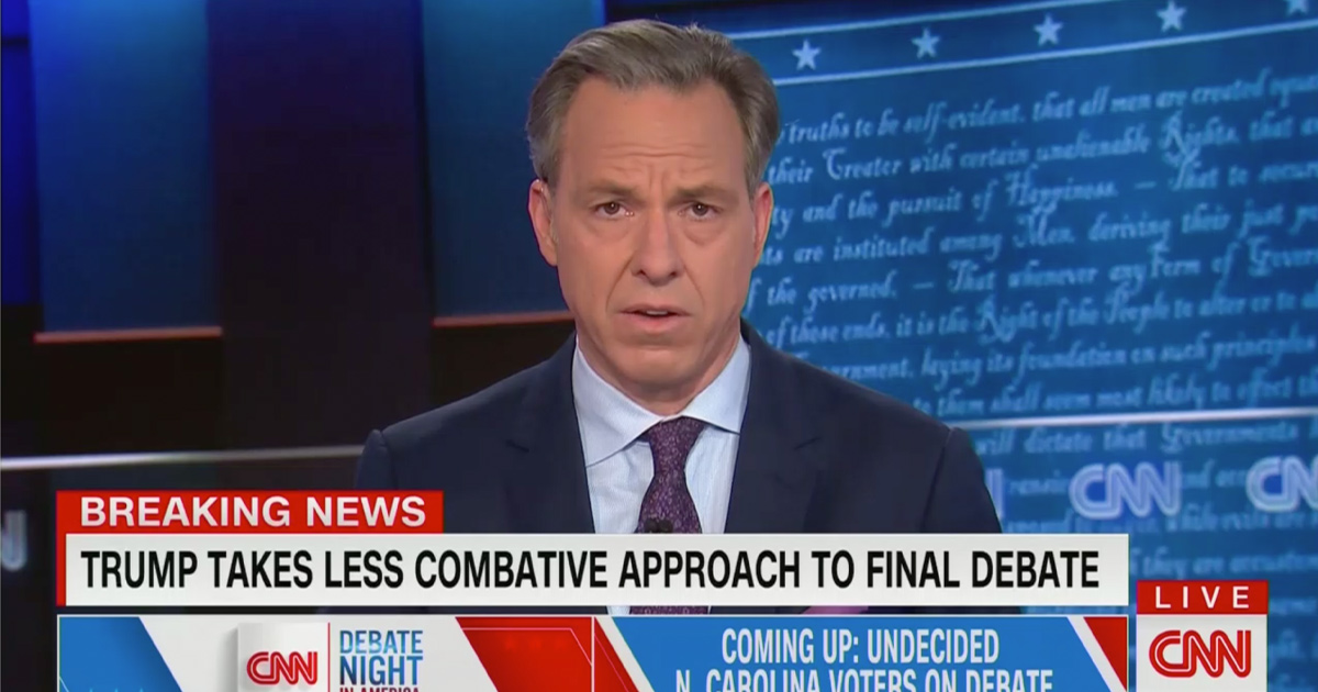 Jake Tapper: Trump 'Didn't Set Himself on Fire' This Time