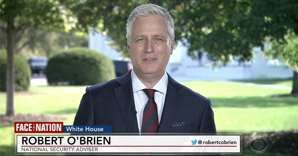 Robert O'Brien Talks Trump's Condition on Face the Nation