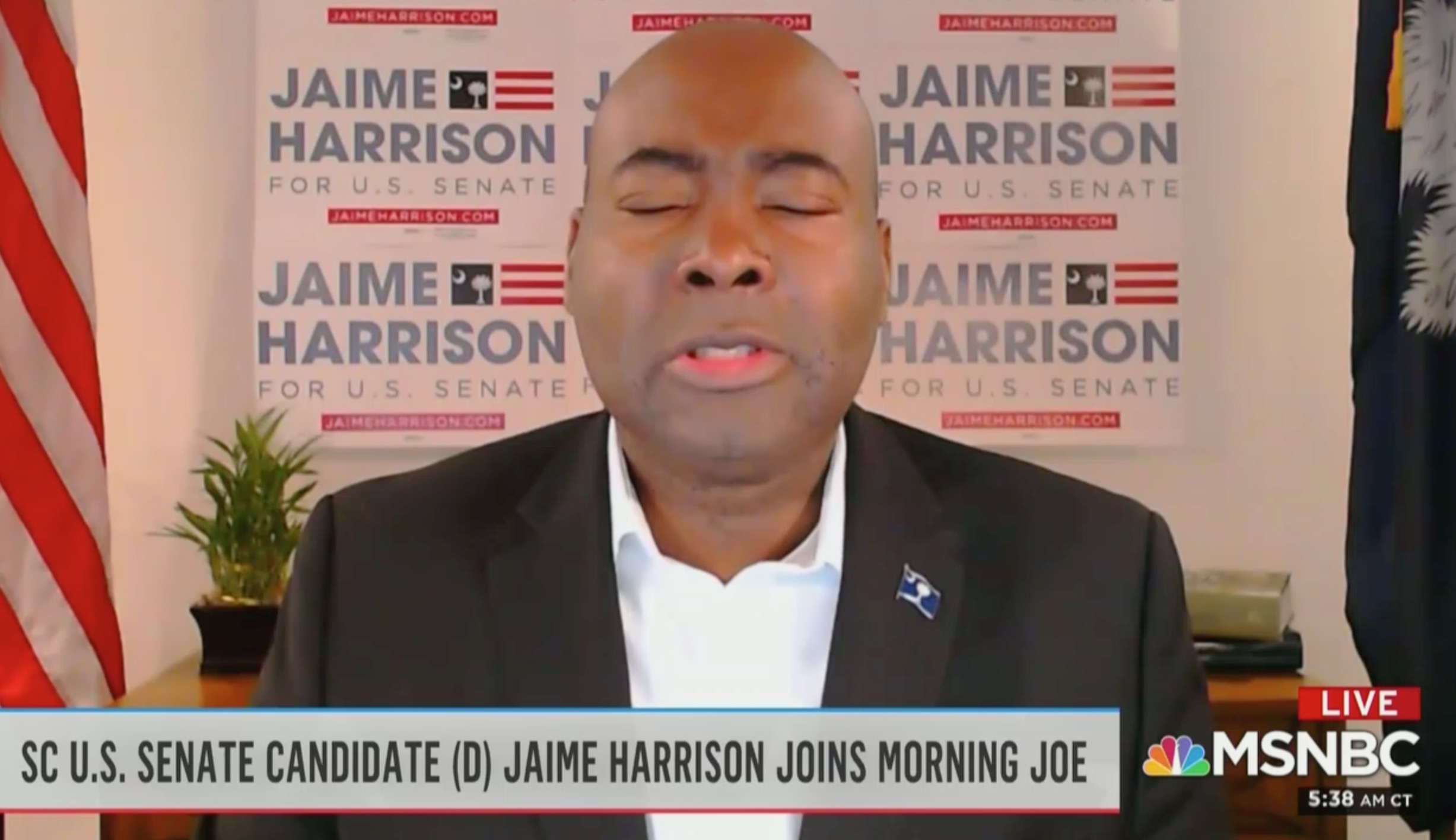 Jaime Harrison Chokes Up on Morning Joe Over His Grandfather