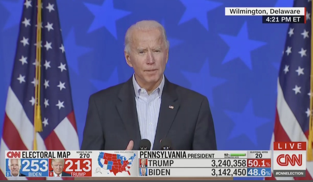 Joe Biden Appeals for Patience In Counting Every Legal Vote