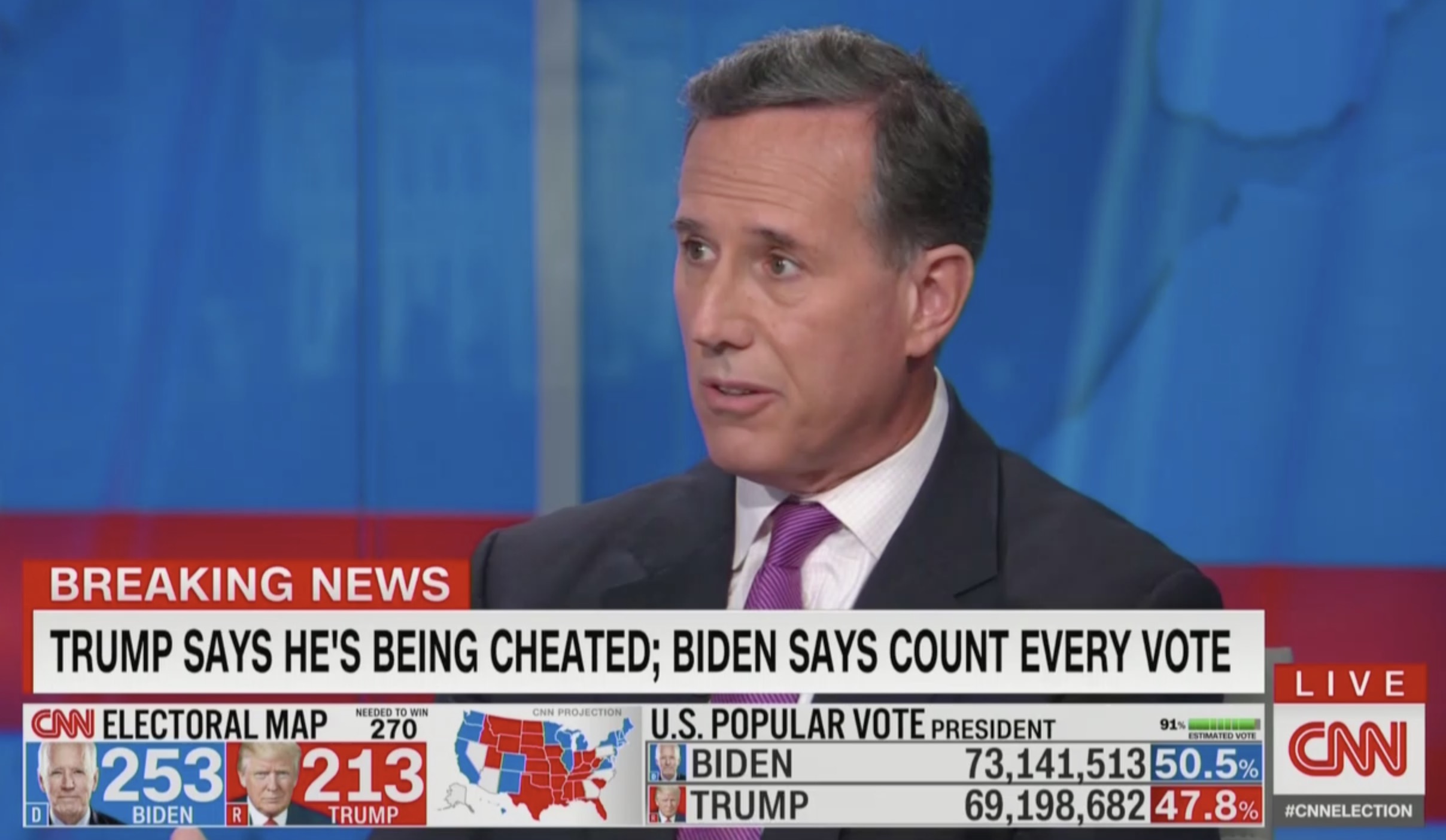 CNN's Rick Santorum Outraged by Wild Trump Press Conference