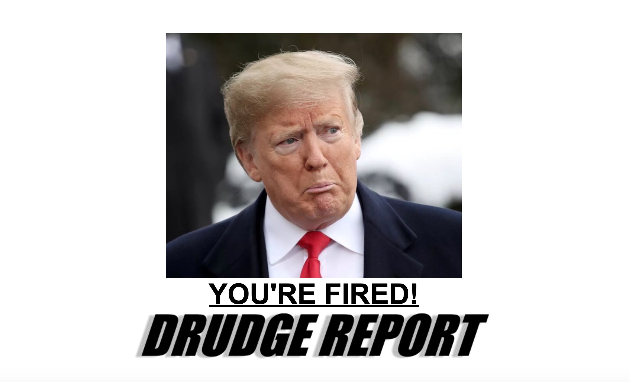 'You're Fired': Matt Drudge Roasts Trump Over 2020 Defeat