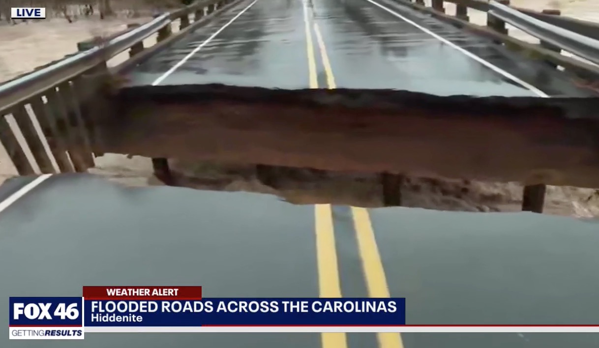 Bridge Collapses During Live North Carolina News Report