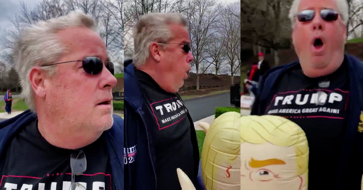 Maskless Trump Fan Spews Droplets on Woman at Trump Golf Course