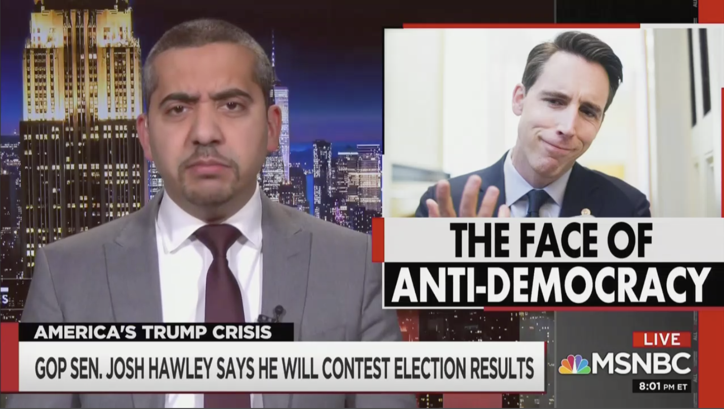 Mehdi Hasan: Josh Hawley Exposed Himself as Head Of 'Attempted Coup’