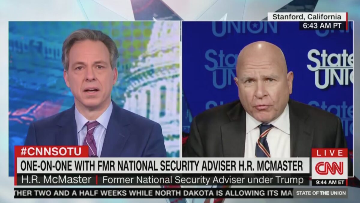 Jake Tapper Defends CNN from H.R. McMaster Media Commentary