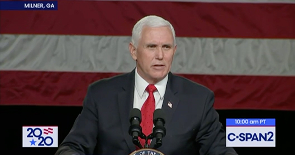 Mike Pence Tries to Assure GA Rally About January 6 Vote