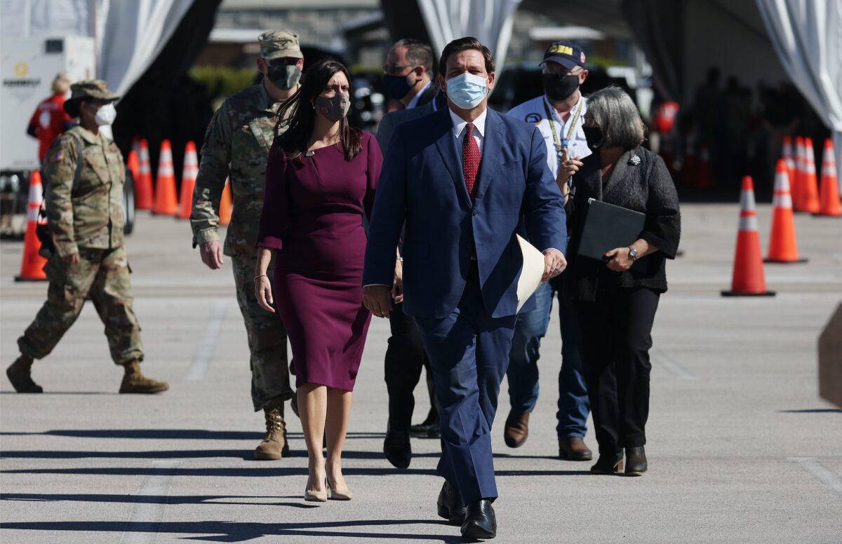 Florida Gov. Ron DeSantis Defends No Masks at Super Bowl