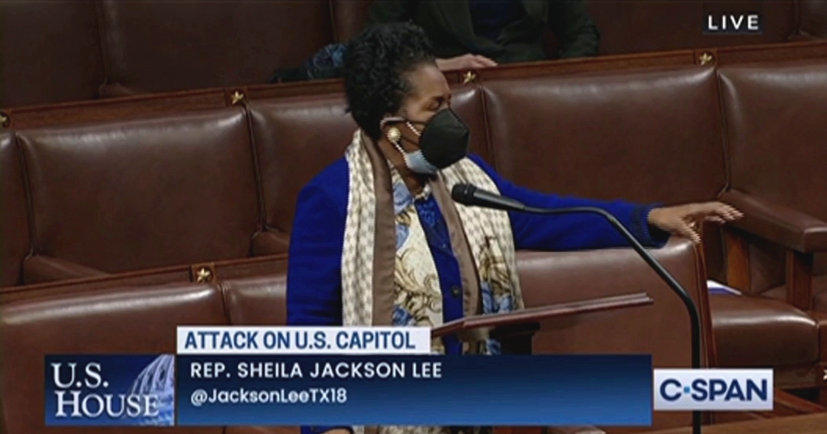 Rep. Sheila Jackson Lee Says Capitol Insurrection Speeches ‘Not About ...