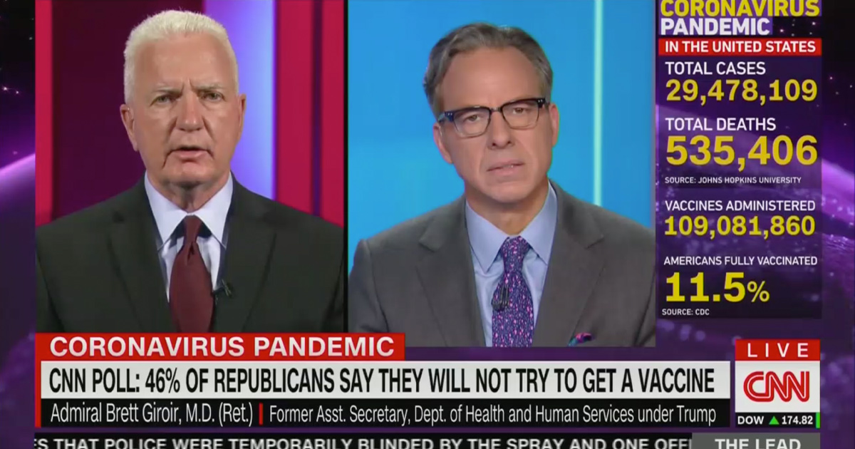Brett Giroir: Trump Should Tell People to Get Vaccines