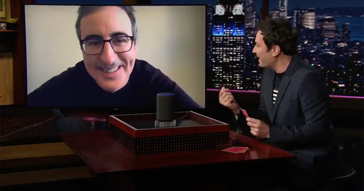 John Oliver Asks Alexa About Amazon Workers on Jimmy Fallon