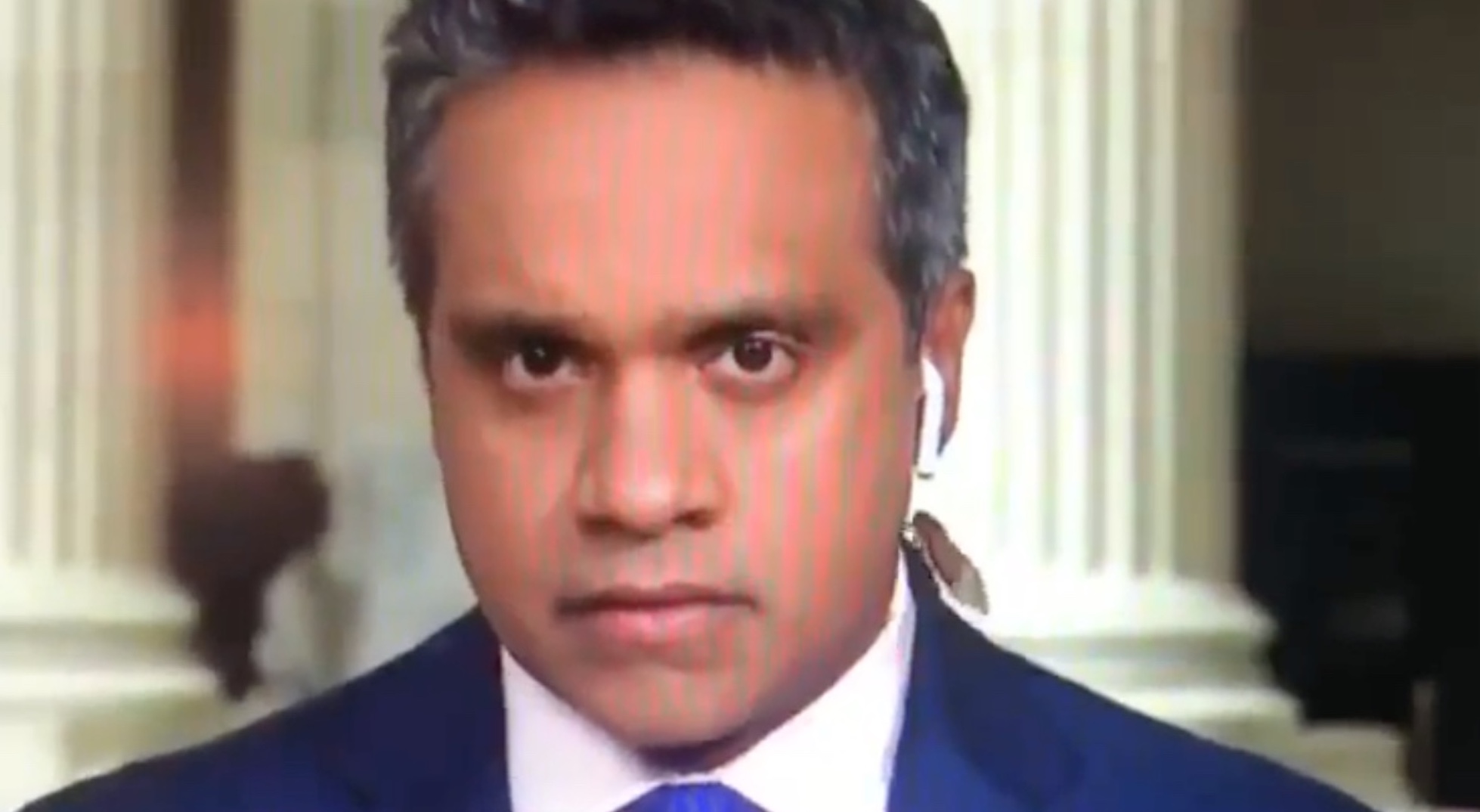 Manu Raju Gets Jumped by Cicada Before Live Shot