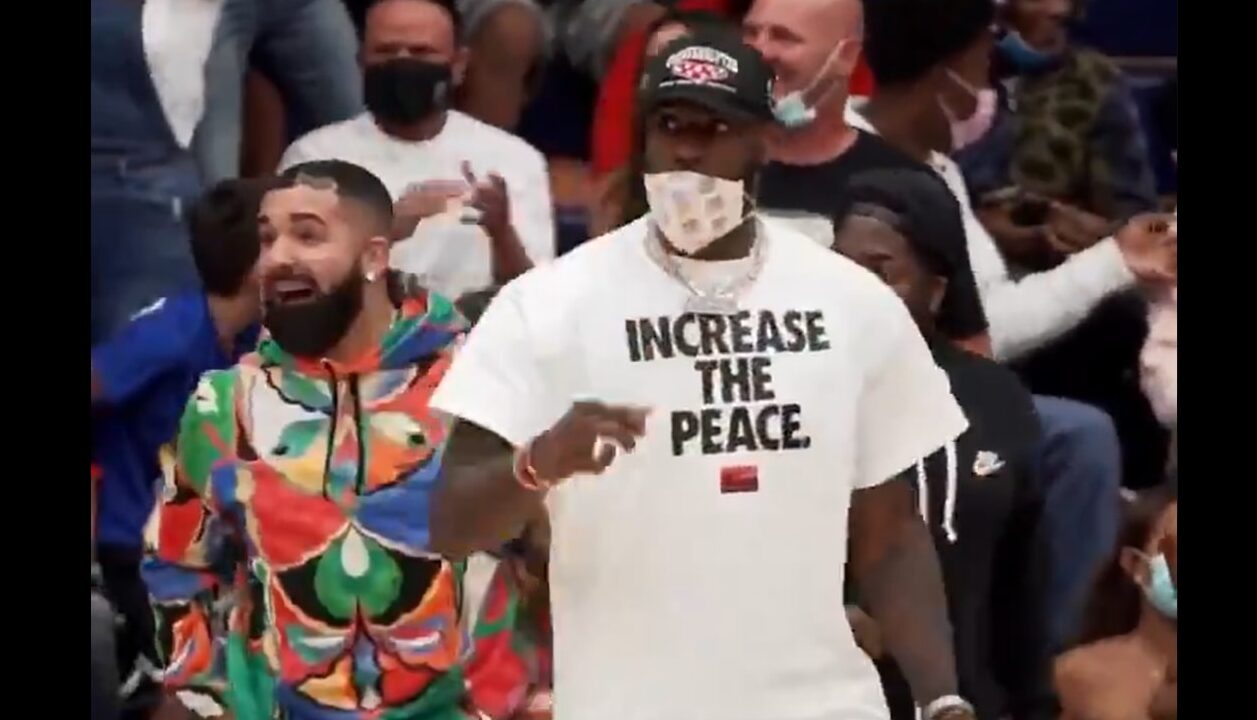 LeBron James and Drake Go Viral at Bronny James' Game