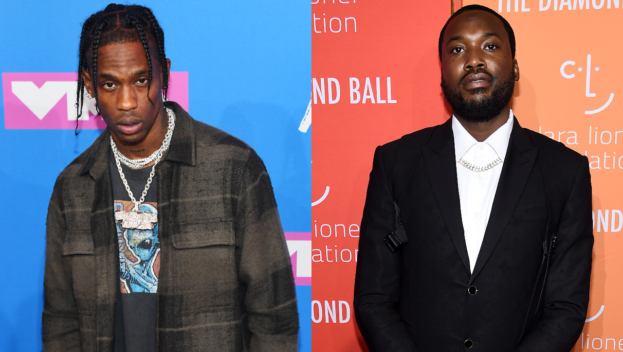 Travis Scott, Meek Mill Fight at Michael Rubin's White Party