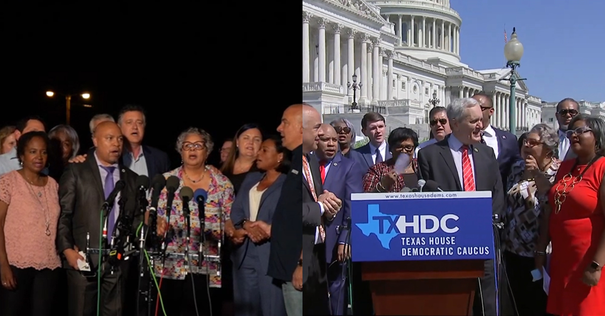 TX Democrats Sing We Shall Overcome (Twice) in D.C.