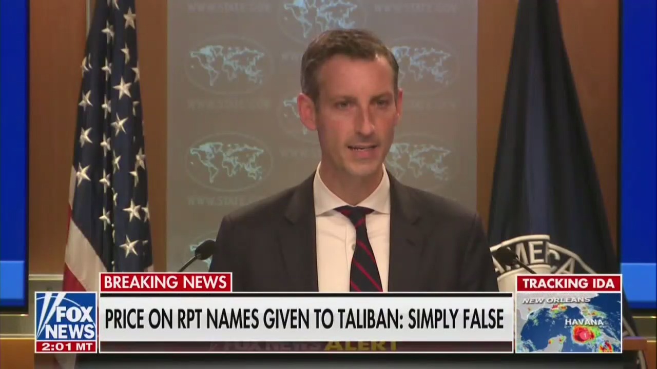Ned Price Denies Giving Names of Americans to Taliban