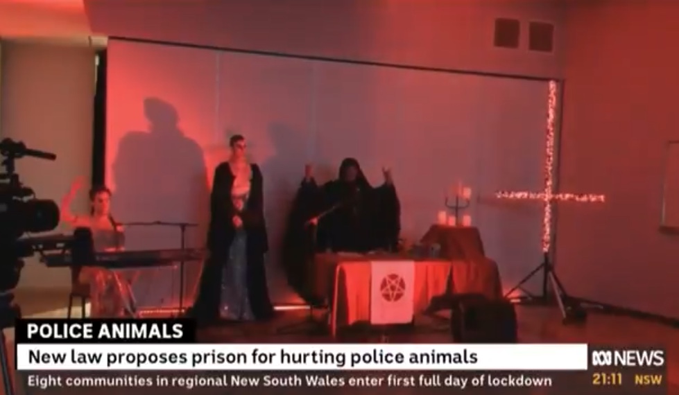 ‘Hail Satan’: Clip of Devil-Worshippers Interrupts Newscast