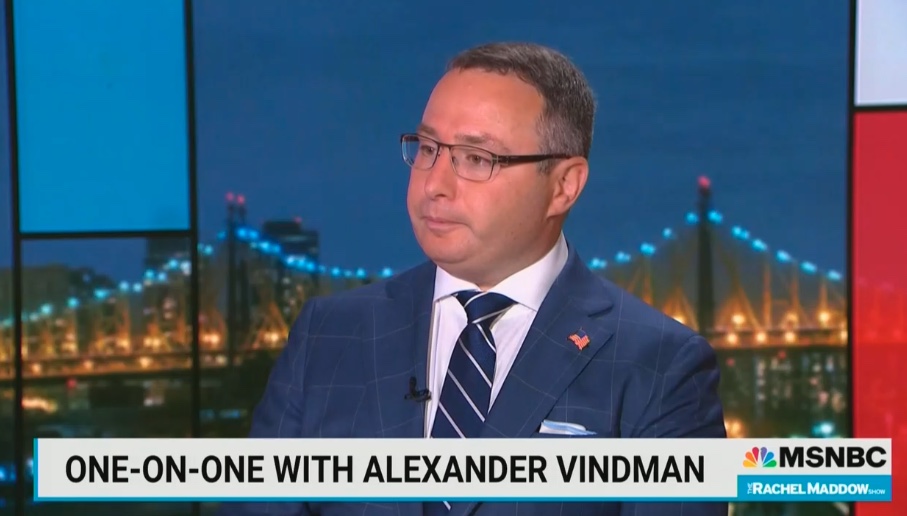 Alexander Vindman Calls Trump 'A Corrupt President’