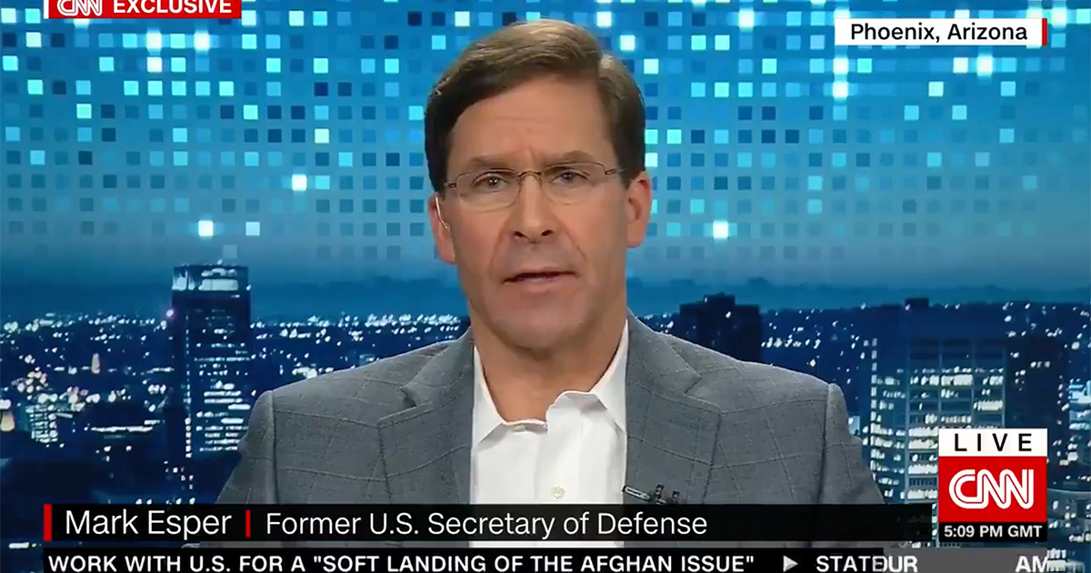 Mark Esper Addresses Tenure in Trump Administration