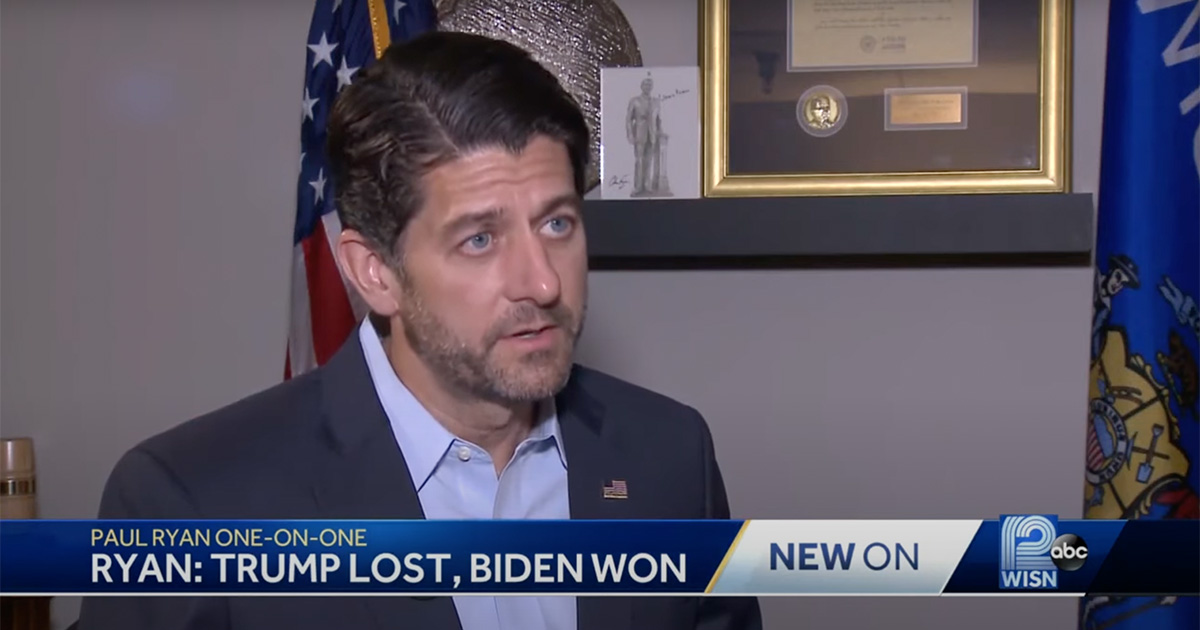 Paul Ryan Hits Trump's False Election Claims