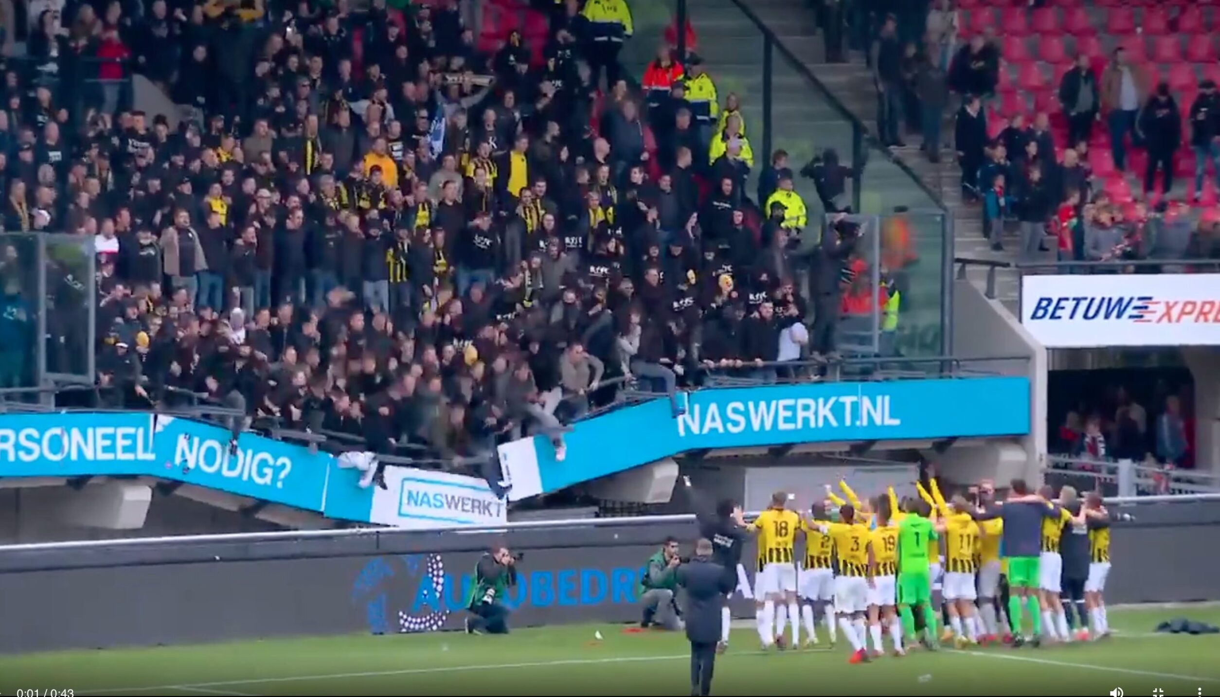 WATCH: Stands Collapse at Dutch Soccer Match