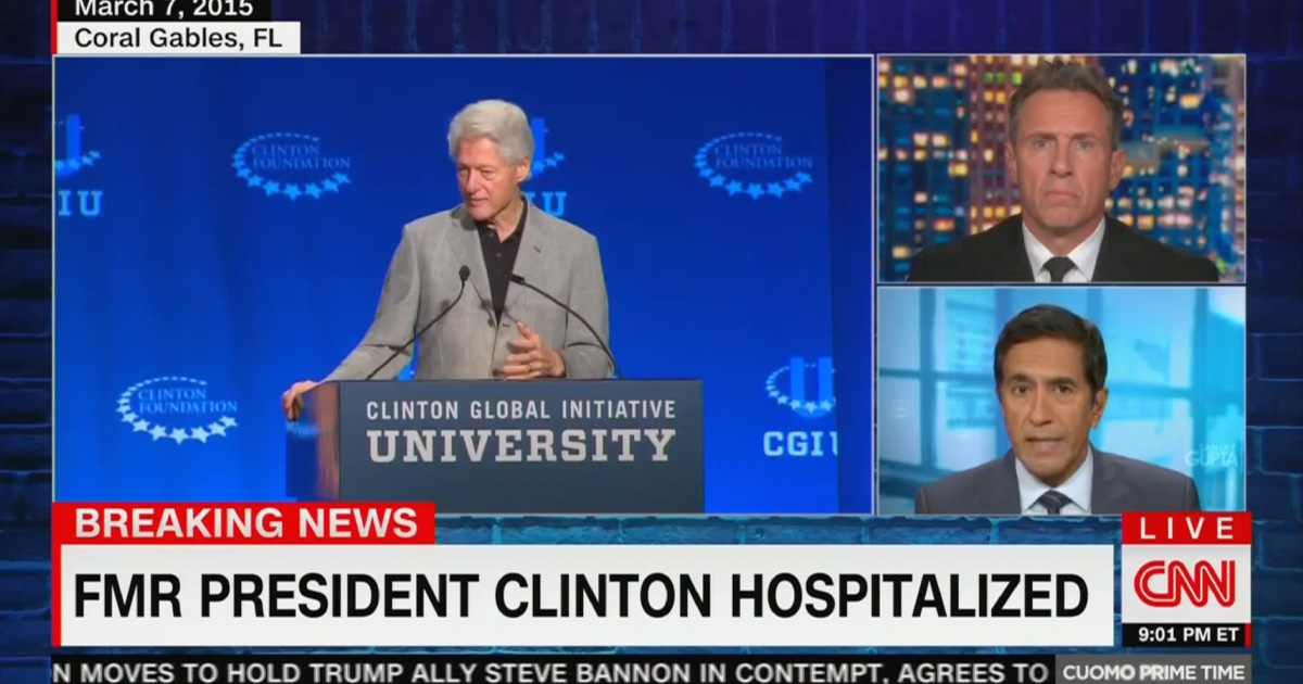 Bill Clinton Hospitalized in California