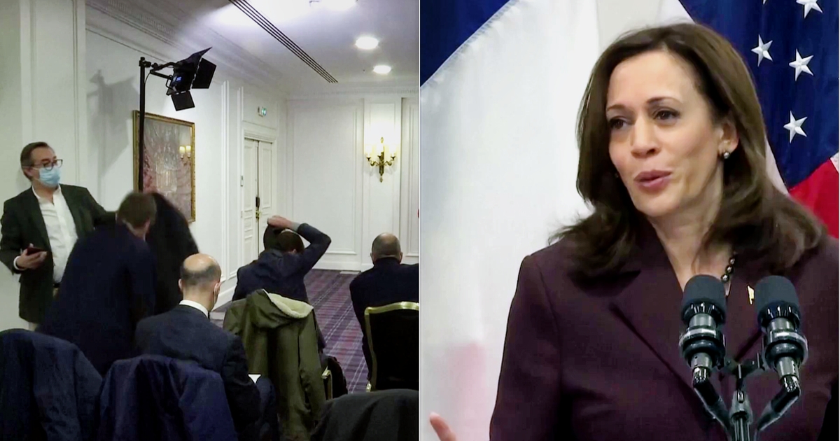 French Reporters Push Kamala Harris to Take 1 More Question