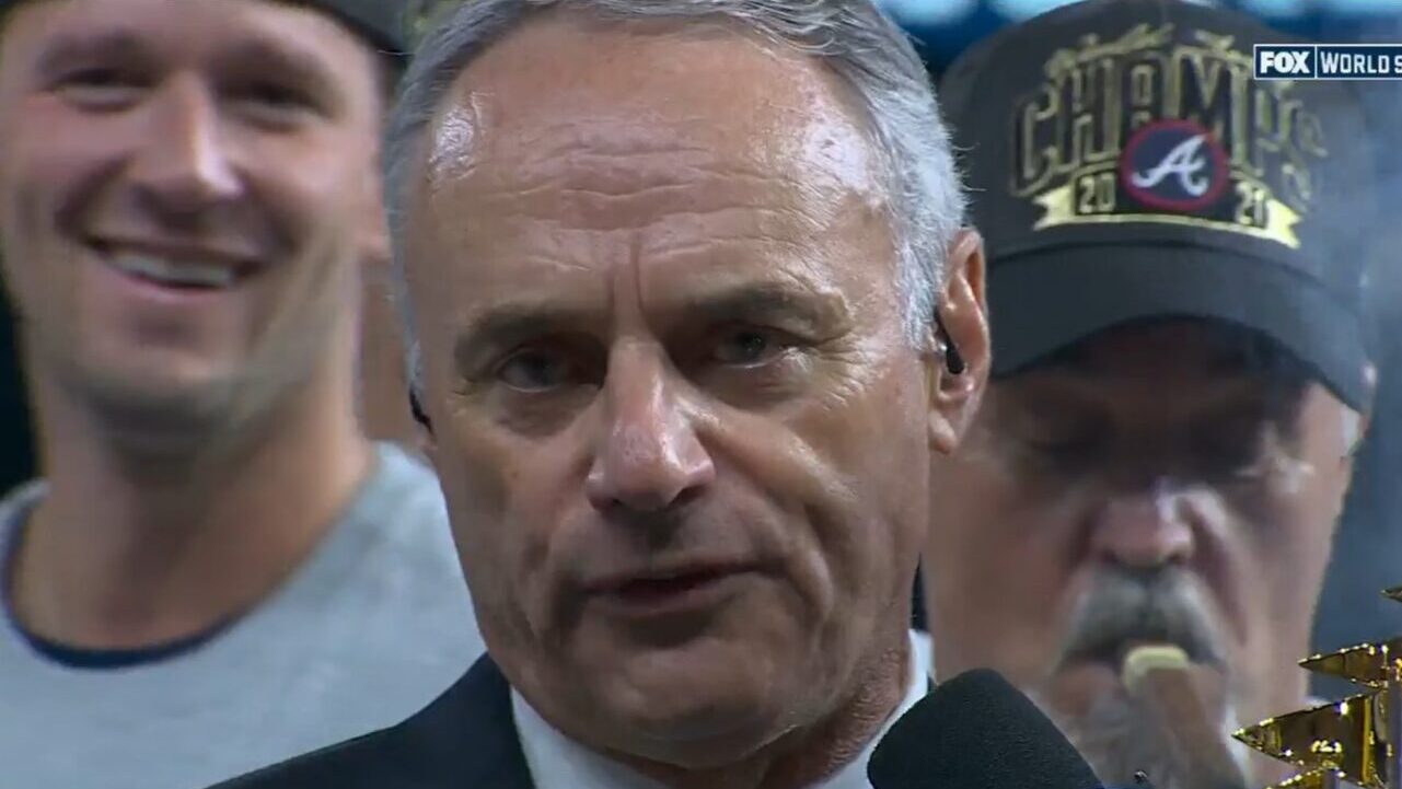 Atlanta Braves Fans Boo Rob Manfred at MLB World Series
