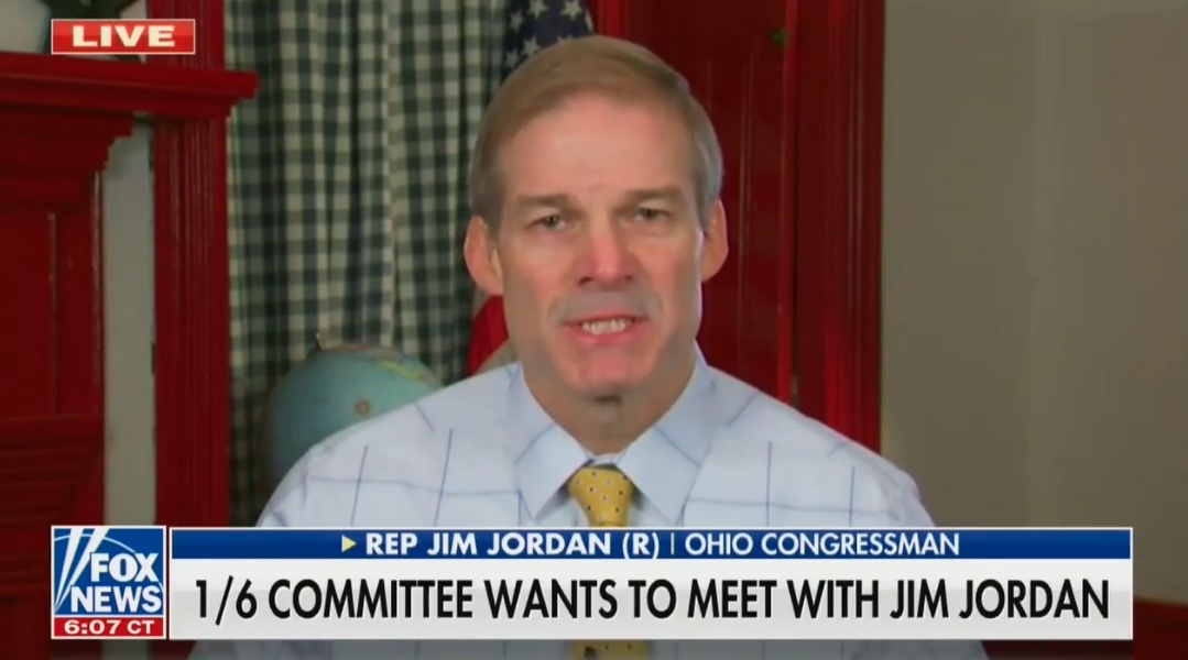 Jim Jordan Responds to Letter from Jan. 6 Committee