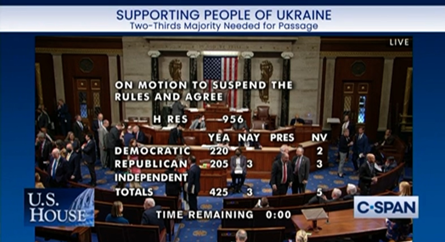 3 Republicans Vote AGAINST Resolution Supporting Ukraine