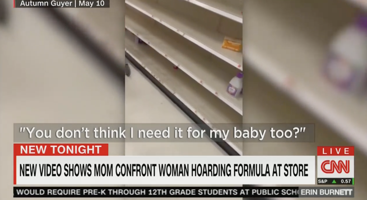 Video: Mom Confronts Baby Formula Hoarder at Grocery Store