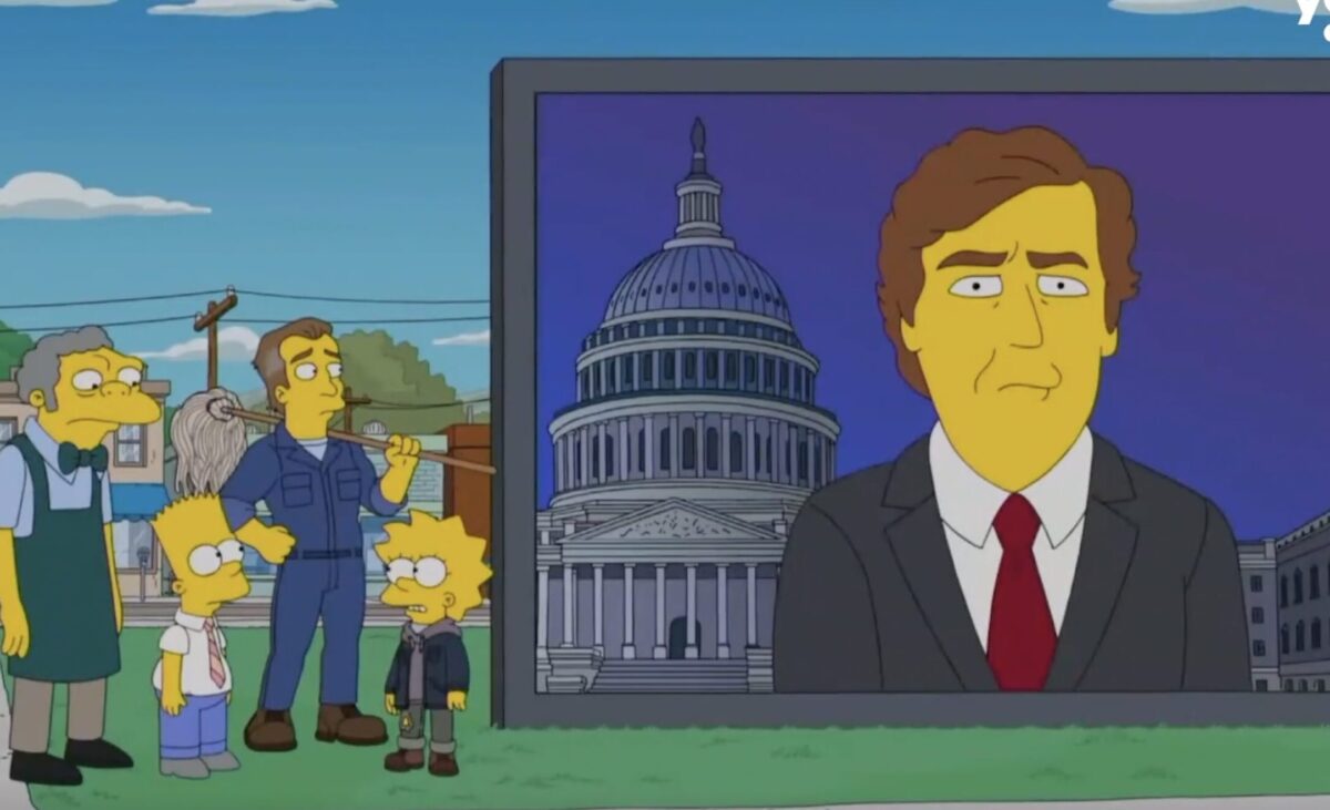 Hugh Jackman Rips Tucker Carlson, Zuckerberg on Simpsons