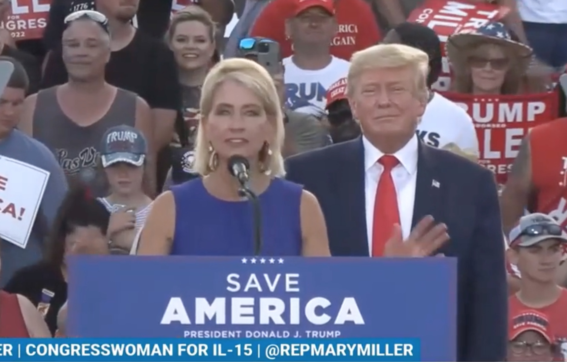 Trump-Backed Congresswoman Mary Miller Wins GOP Primary