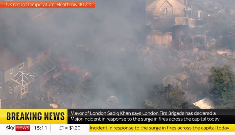 Shock Videos Show Multiple Fires Raging Across London