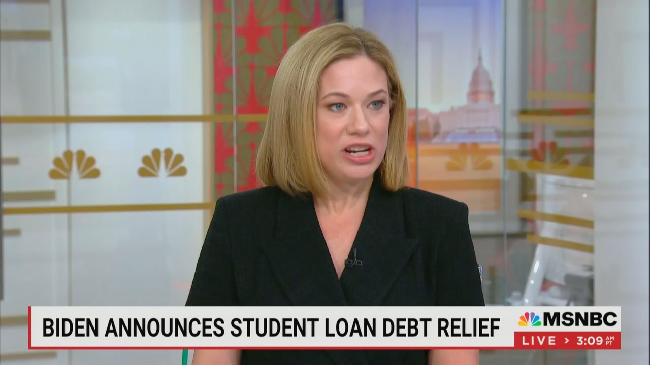 MSNBC's Elise Jordan Blasts Biden Forgiving Student Debt